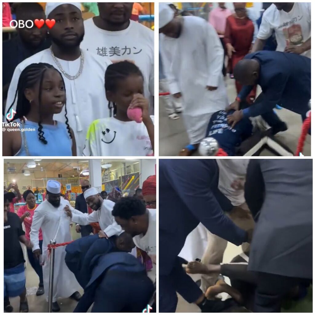 Moment Overzealous Fan Broke Security, Grabbed Davido's Leg at Shopping ...