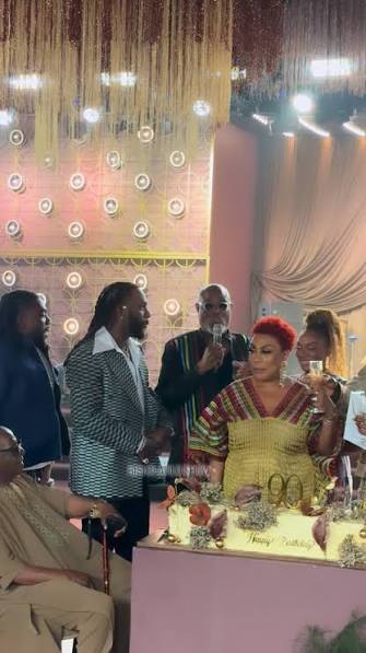 Burna Boy, Family, Friends Celebrate Grandpa Idonije at 90 (video ...